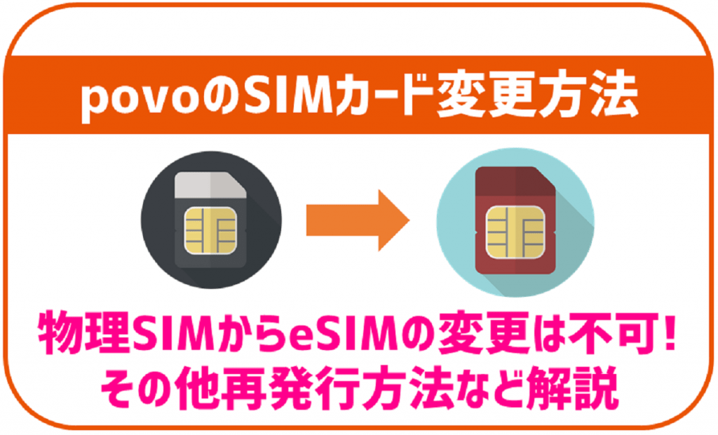 povoのSIMカード変更・再発行の方法！eSIMへの変更も | 格安SIMスマート比較